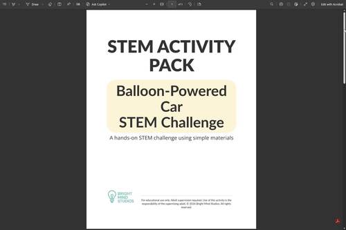 Balloon-Powered Car STEM Challenge by Bright Mind Creative Studio