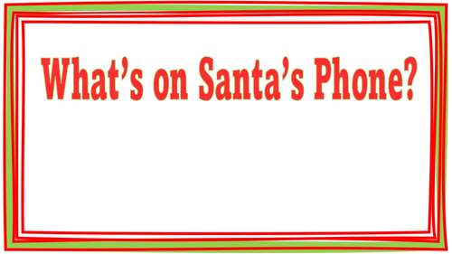 Characterization Activity for the Holidays Santa Claus's Phone | TPT