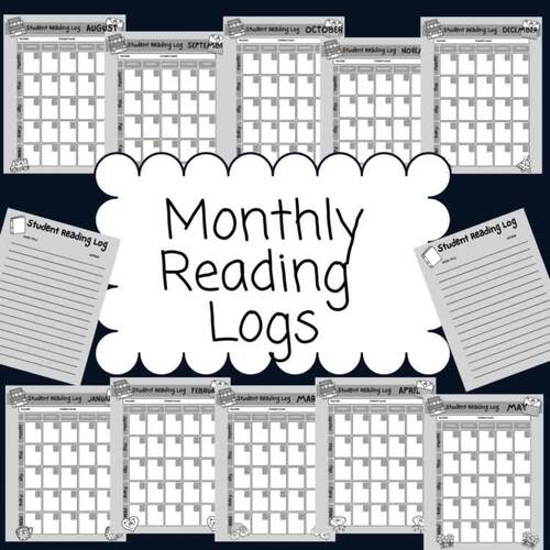 READING LOG CALENDARS/MONTHLY by Little Finger Prints | TPT