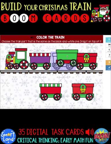 Build your Christmas Train_Boom Cards™ | Distance learning | TpT