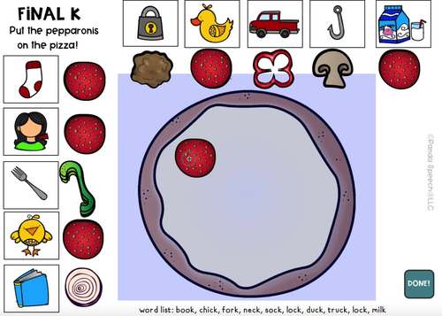 Pizza Articulation BOOM Card Bundle for Speech Therapy by Panda Speech