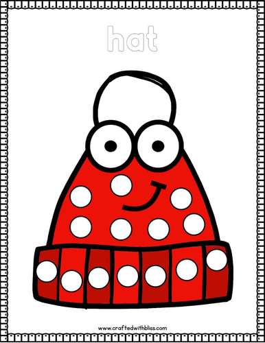 Winter Dot Marker Activity, Winter Do-A-Dot Marker Fine Motor Printable