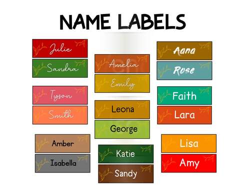 Printable Fall Name Labels, Autumn Classroom Labels, Fall Name Posters ...