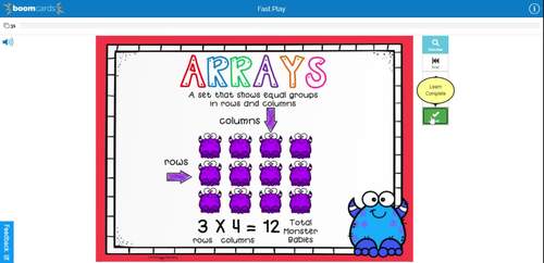 Multiplication Arrays BOOM Cards™ | Multiplication Activity | TpT