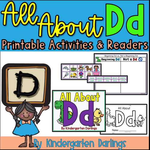 Alphabet Worksheets and Emergent Readers for the Letter Dd for Kindergarten