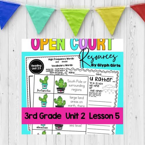 Open Court Reading 3rd Grade Unit 2, Lesson 5 Resources by Glyph Girls