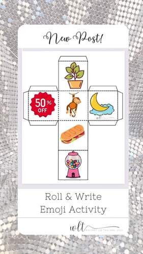 Roll & Write Emoji Activity by Whitney Lee Teaches | TPT