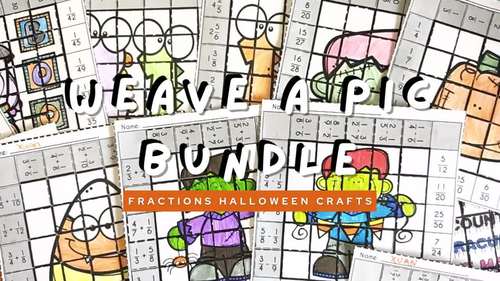 Halloween Fraction Activities - Math Crafts Bundle by Master Xuan