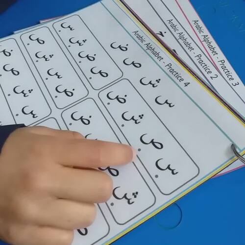 Arabic Reading Alphabet Practice Cards, Noorania, Tajweed Learning