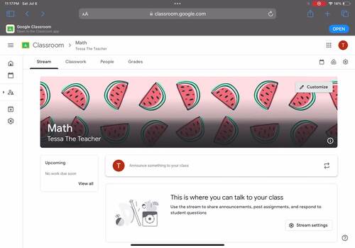 Summer Watermelon Animated Google Classroom Banner Header by Tessa The ...