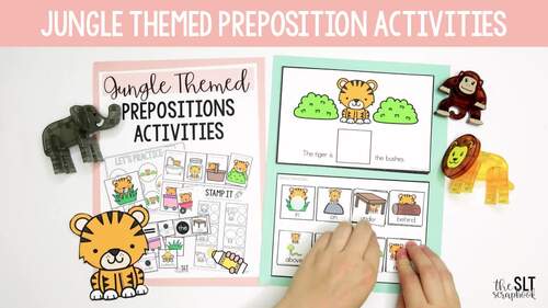 Prepositions Activities for Speech Therapy - Jungle Theme - Spatial ...