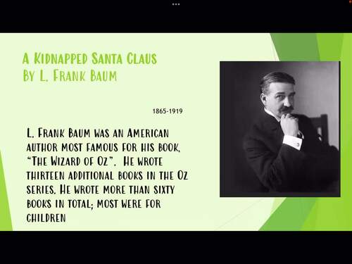 A Kidnapped Santa Claus by Frank Baum PREREADING LESSON: SETTING, VOCAB ...
