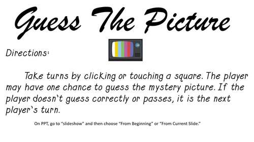 Guess The Picture Mystery Game Food Edition 1 PPT Powerpoint ...