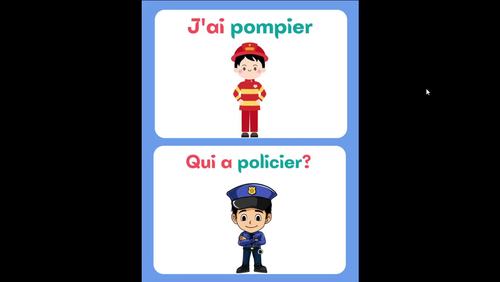 I Have, Who Has? French Community Helpers, Jobs & Occupations ...