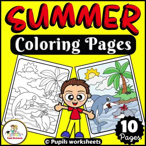 Fun Summer Coloring Pages I No Prep Summer and End of the Year Activities