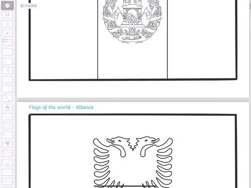 World Flags Coloring Pages Book Cultures around the globe printable craft