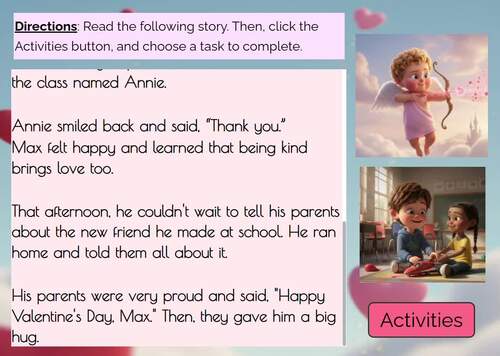 Valentine's Day BOOM™ Cards: Wh-Questions, Sequence, & Retell | TPT