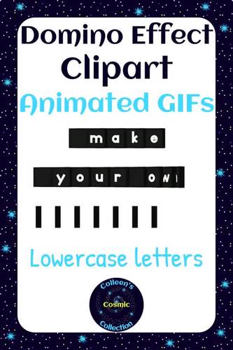 Domino GIFs - Animated Dominoes Clipart – Black with White Lowercase ...