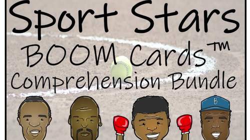 Historical Sport Stars BOOM Cards™ Comprehension Bundle 5th Grade & 6th ...