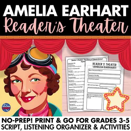 Amelia Earhart Readers Theater Play | Women's History Month Activity