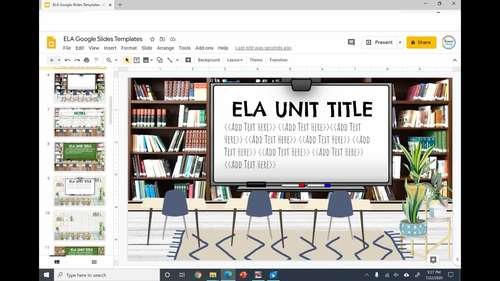 Google Slides Templates | ELA Distance Learning Digital Classroom