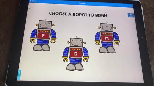 Artic Robot Lab Boom Cards Bilabial Sounds p/b/m Distance Learning