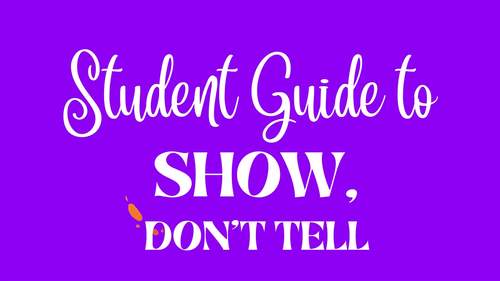 Show Don't Tell Descriptive Writing VIDEO Worksheets Dialogue Sensory ...