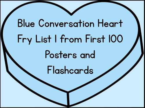 Sight Word Flashcards & Posters l Fry List 1 in 1st 100 Blue ...