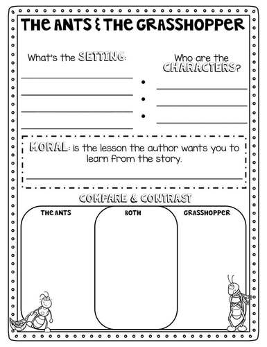 The Ants & The Grasshopper Activities | Digital & Print by Joyful 4th