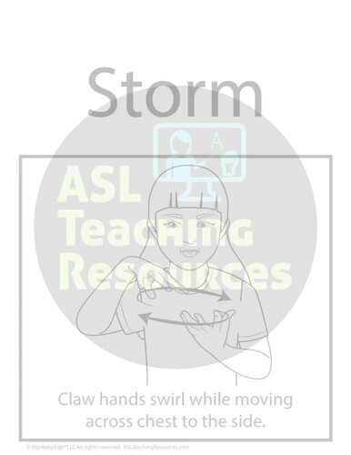 Stormy Weather Worksheets Types of Storms Activities Sign Language ...