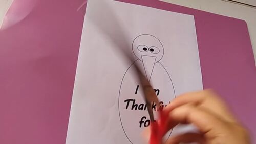 thanksgiving Turkey craft | Thankful writing activity | Cut and Color