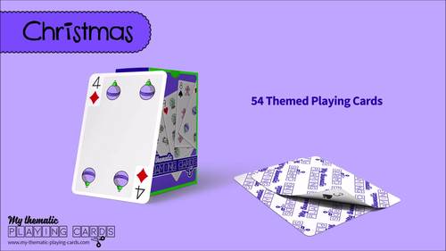 Christmas Themed Playing Cards Deck by MyThematicPlayingCards | TPT