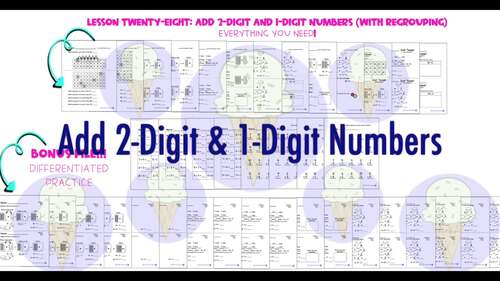 Lesson 28 First Grade: Add 2-Digit and 1-Digit Numbers Regrouping
