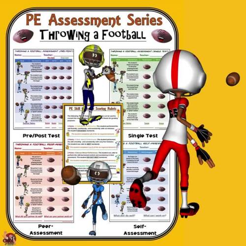 PE Assessment - Throwing a Football - Teacher, Self, & Peer Assessment ...