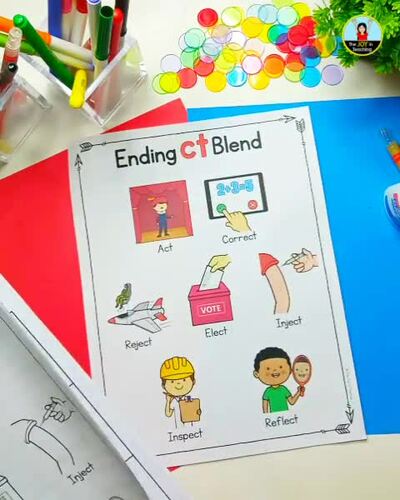 Ending CT Blend Worksheet by The Joy in Teaching | TPT