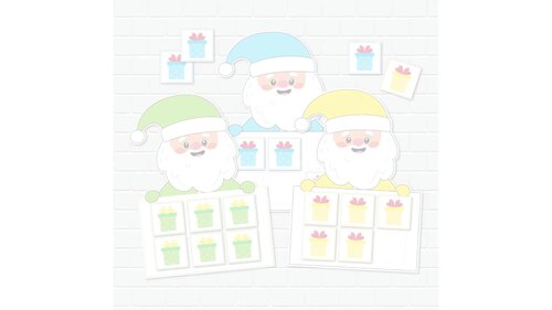 Santa Color Matching Activity for Kids, Christmas Theme Activities.