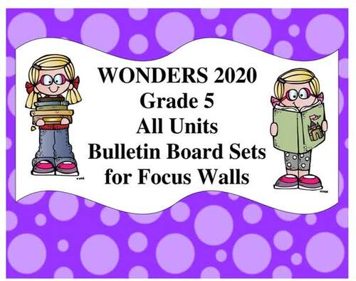 McGraw-Hill Wonders 2020 Grade 5 Focus Wall Bulletin Board All Units Bundle