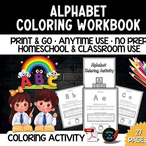 {Dollar Deal} Alphabet Coloring & Tracing Workbook | Preschool ...