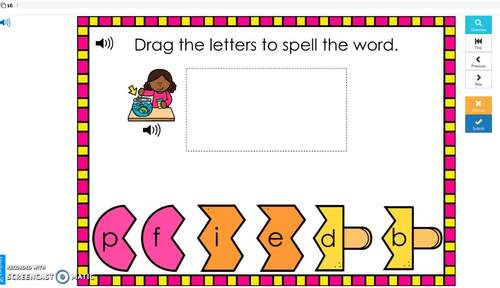 Spelling CVC Words Digital Task Cards for All Short Vowels Boom Cards ...