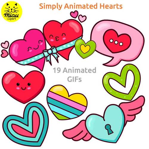 St. Valentines Animated Hearts Clipart | Interactive | Animated GIFs