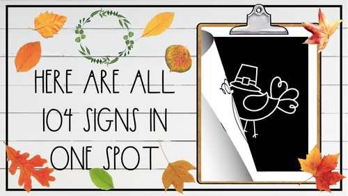Thanksgiving Classroom Decorations - Printable Posters/Signs | TPT