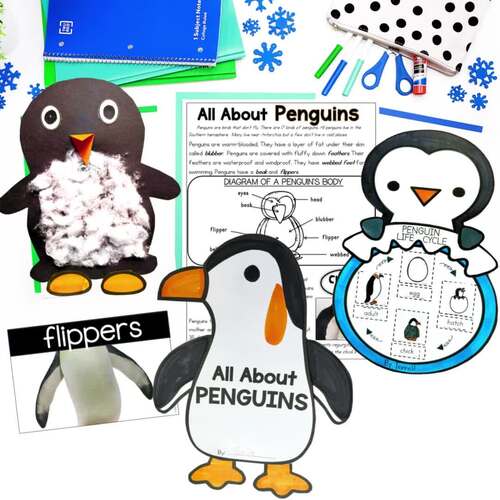 Penguins Nonfiction Reading Passages and Lesson Plans Penguin Activities