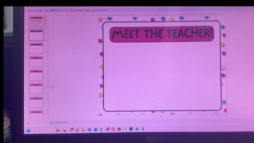 Meet the Teacher Presentation Editable Polka Dot Theme for Back-to-School