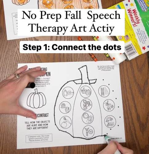 Double Dotting Speech Pumpkin A Speech Therapy Art Activity by Panda Speech