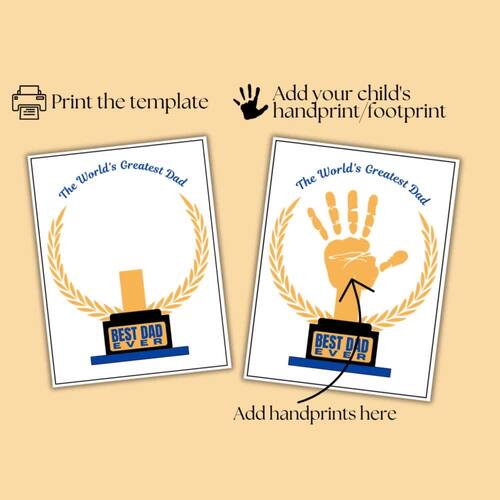 Father's Day Handprint Craft, Father's Day Craft Preschool, Greatest ...