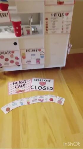 Heart Cafe Dramatic Play Set for Valentine's Day Pretend Play | TPT
