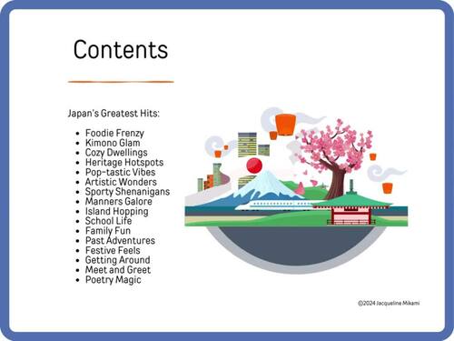 Japan Country Study - Japanese booklet, activities, workbook 35 pages