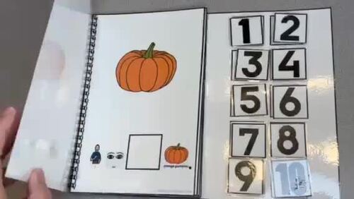 Pumpkin Counting Adapted Book / Fall Activity / Thanksgiving Counting Book