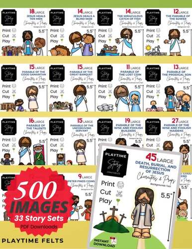 Stories of Jesus | Storytelling STICK PUPPETS | Kids Bible Stories ...