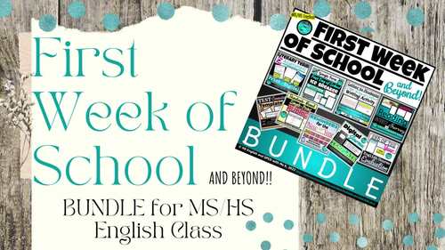 First Week of School & Beyond for HS English Class | Digital ...